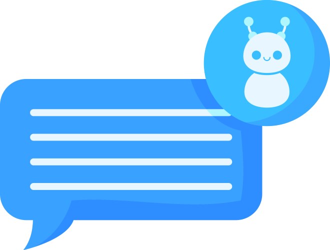 Chatbot digital information Royalty Free Vector Image