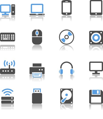 Computer icon set Royalty Free Vector Image - VectorStock