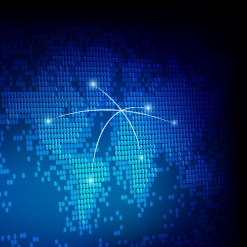 Digital map Royalty Free Vector Image - VectorStock