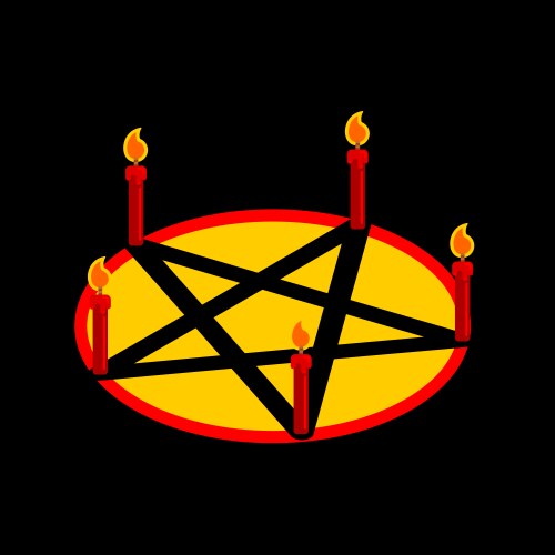 Satan pentagram isolated devil symbol Royalty Free Vector