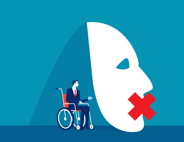 Social inequality for people with disabilities Vector Image