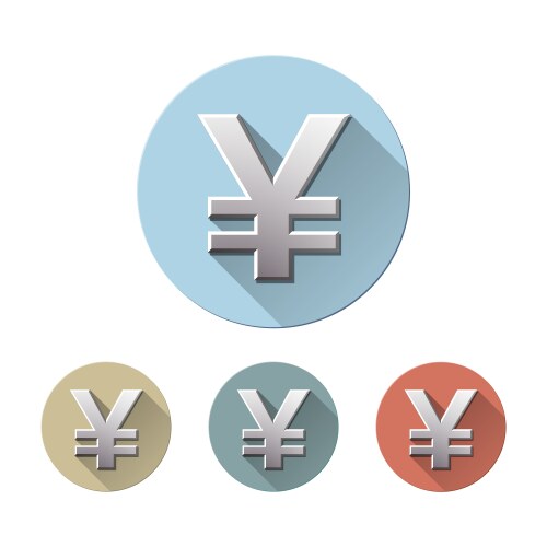 Yen currency symbol japanese icon Royalty Free Vector Image
