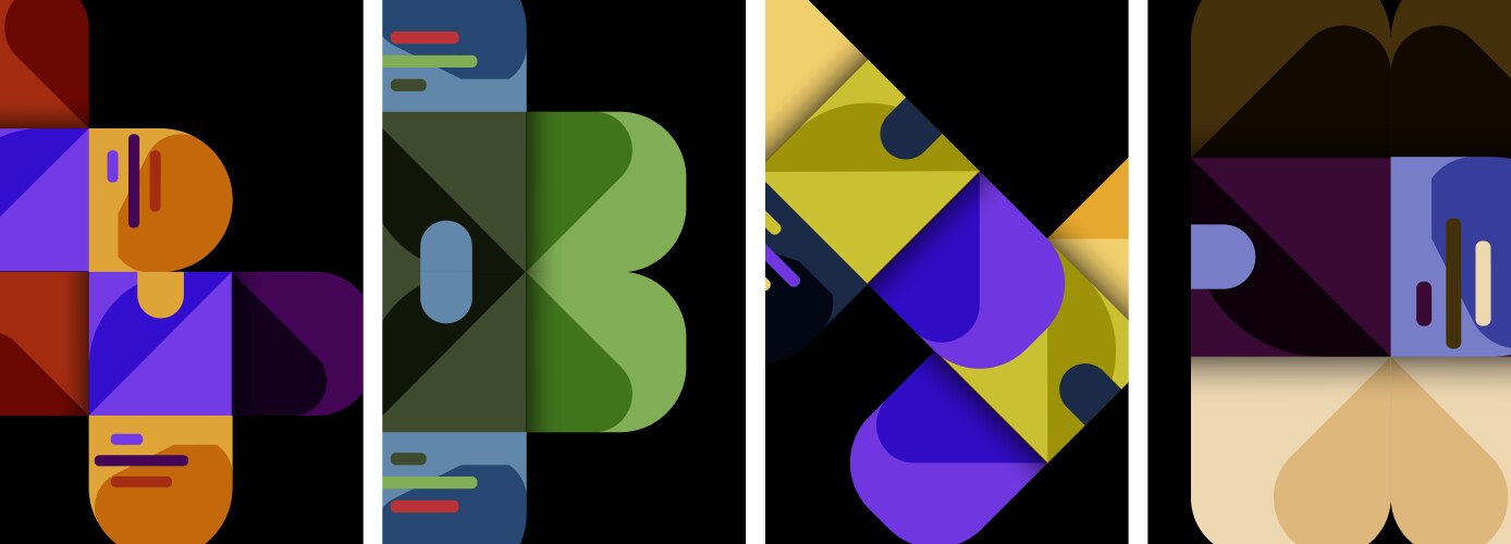 Balance movement geometric backgrounds poster Vector Image