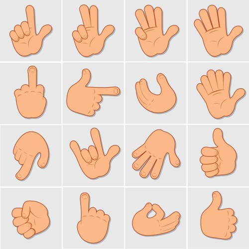 Hand signals Royalty Free Vector Image - VectorStock