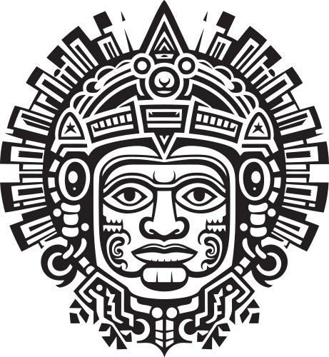 Aztec icons legacy heritage celebrating art Vector Image