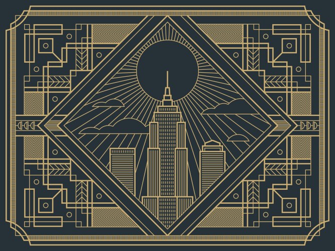 Art deco pattern Royalty Free Vector Image - VectorStock