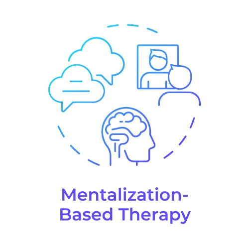 Somatic therapy blue gradient concept icon Vector Image