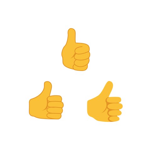 Sticker thumb up symbol like Royalty Free Vector Image