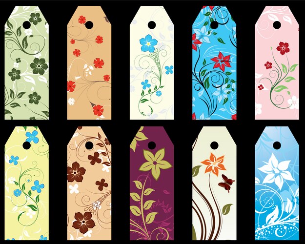 Floral bookmark Royalty Free Vector Image - VectorStock