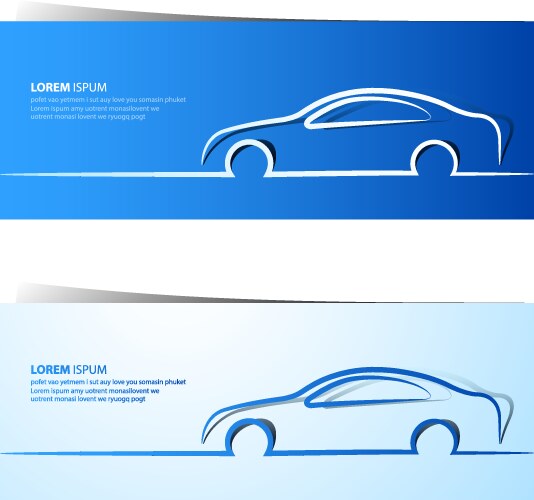 Car banners Royalty Free Vector Image - VectorStock