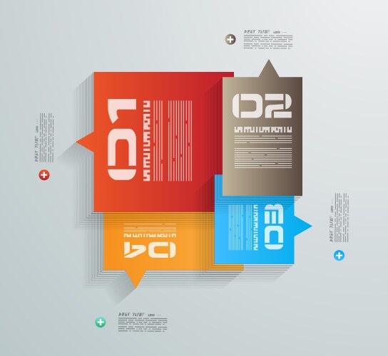 Paper infographic layout design templates Vector Image