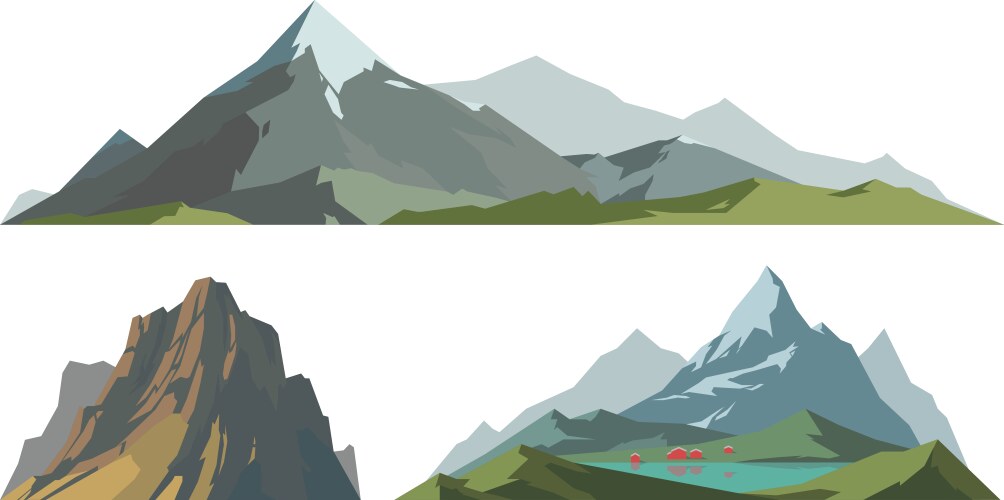 Mountain isolated Royalty Free Vector Image - VectorStock