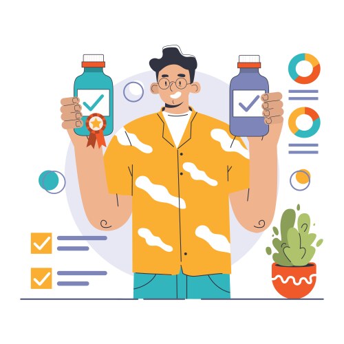 Product differentiation competitive Royalty Free Vector