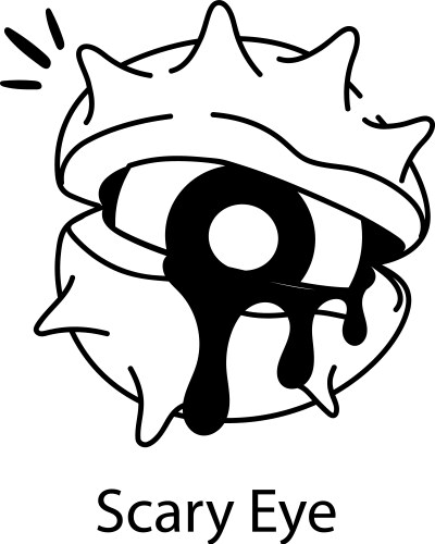 Horror eye Royalty Free Vector Image - VectorStock