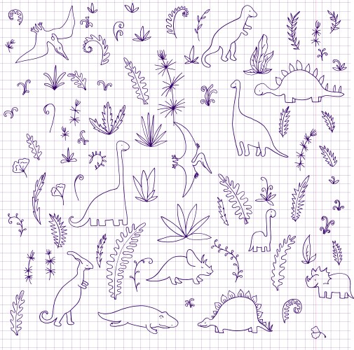 Dinosaur Prehistoric Plants Vector Images (over 2,100)