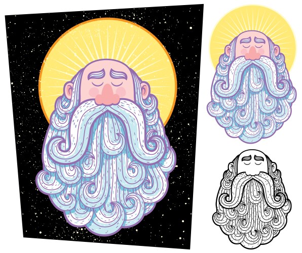 Archangel michael portrait 2 Royalty Free Vector Image