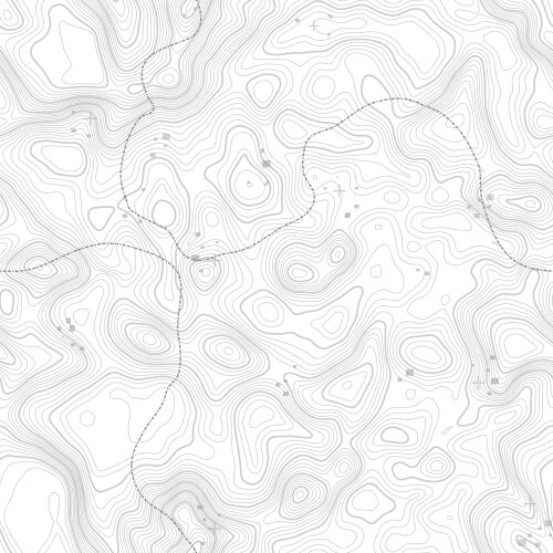 Imaginary topographic contour map with coordinate Vector Image