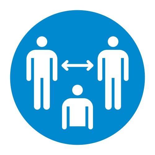 Social distancing signage or floor sticker Vector Image