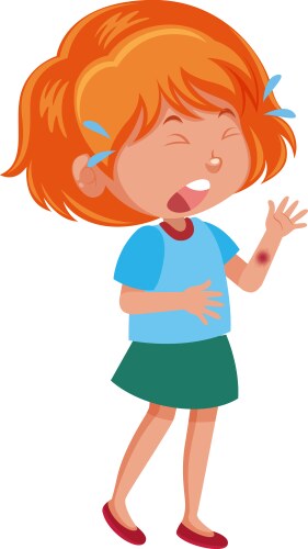 Crying girl Royalty Free Vector Image - VectorStock