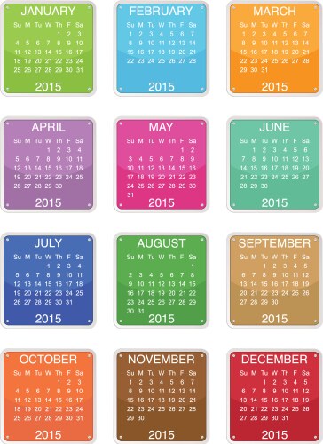 2015 calendar design Royalty Free Vector Image