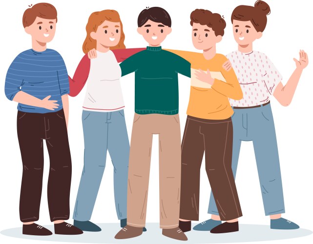 Friends Group Cartoon Vector Images (over 45,000)