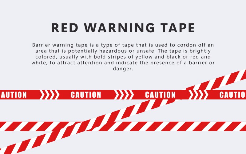 Red Warning Tape Set - Safety Barrier Royalty Free Vector