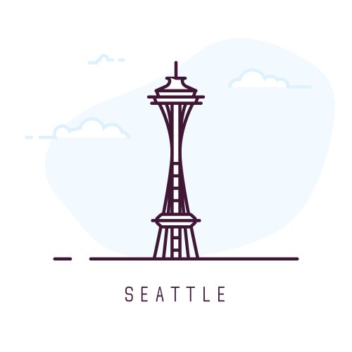 Charming Space Needle Vector Images Page 2 | Space Needle Boy Vectors