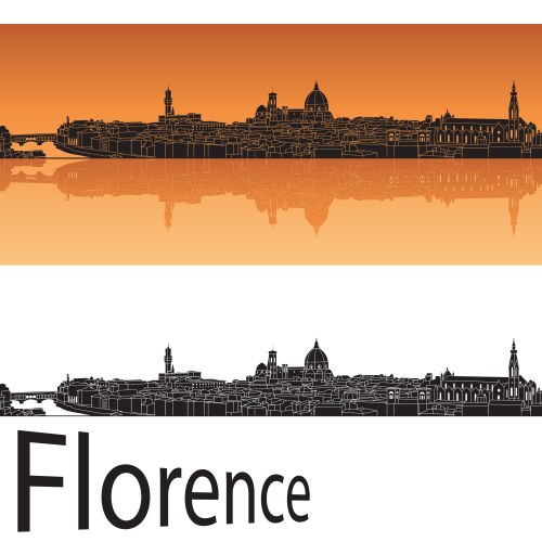 Florence light streak skyline Royalty Free Vector Image