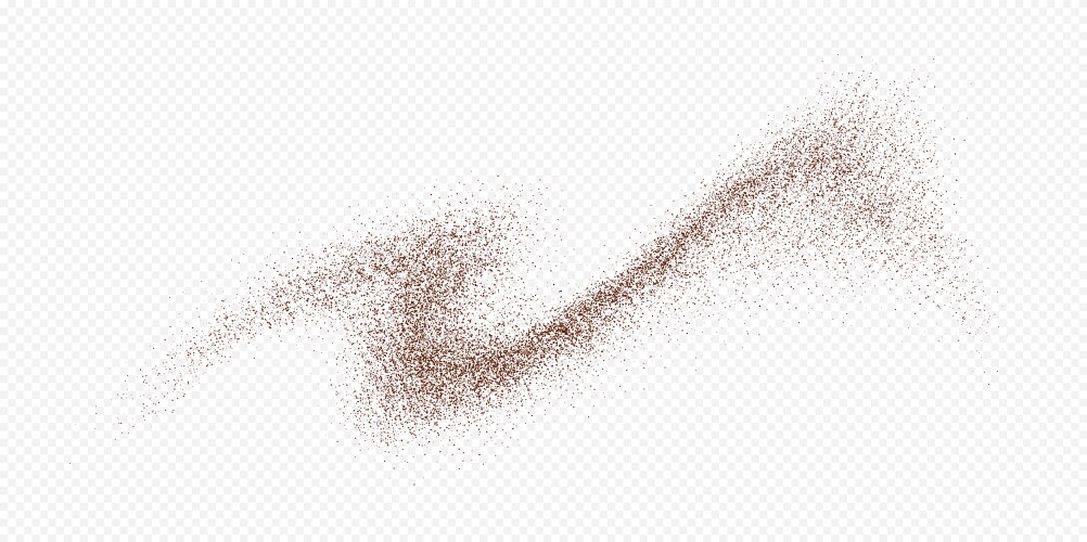 Flying coffee or chocolate powder dust particles Vector Image