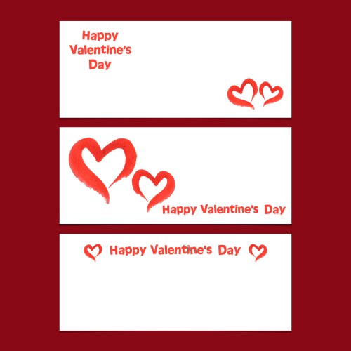 Set of love cards for valentines day Royalty Free Vector