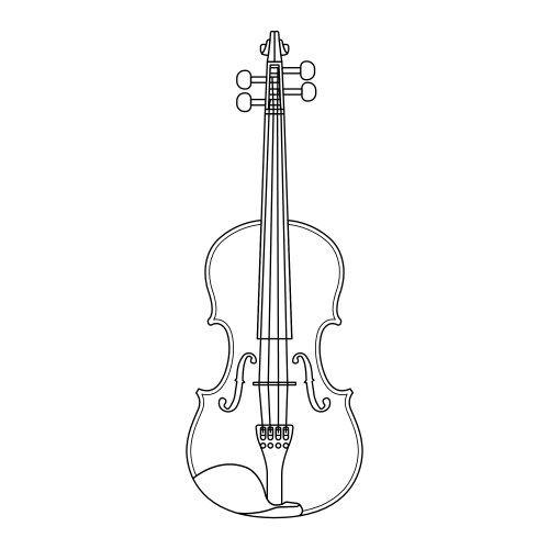 Violin Outline Vector