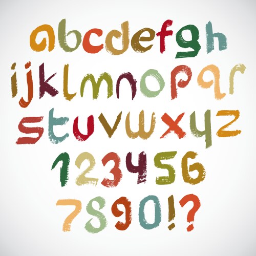 Handwritten alphabet stylish lettering font Vector Image