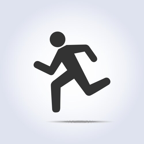 Run icon running man on white background Vector Image