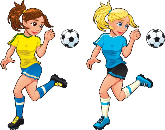 Girl Soccer Cartoon Vector Images (over 2,500)