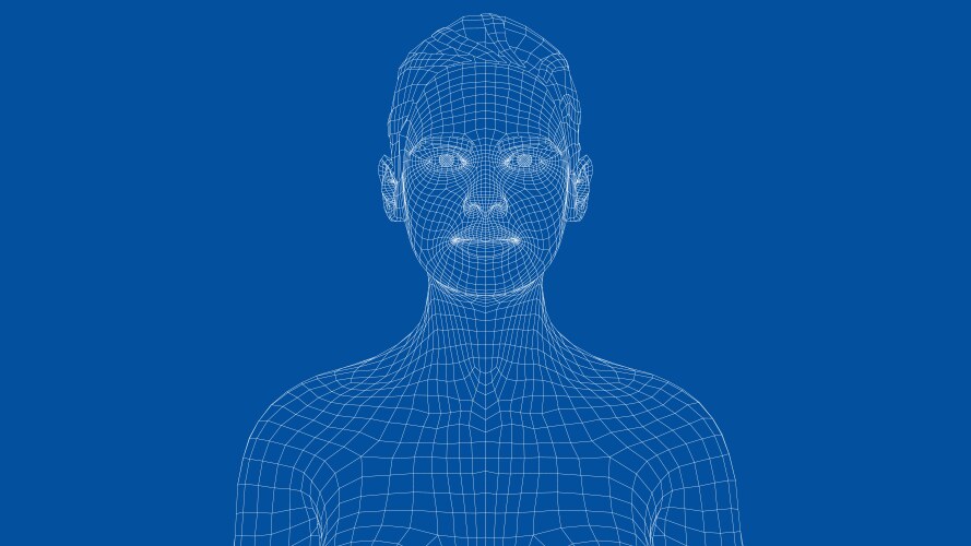 3d head wireframe drawing Royalty Free Vector Image