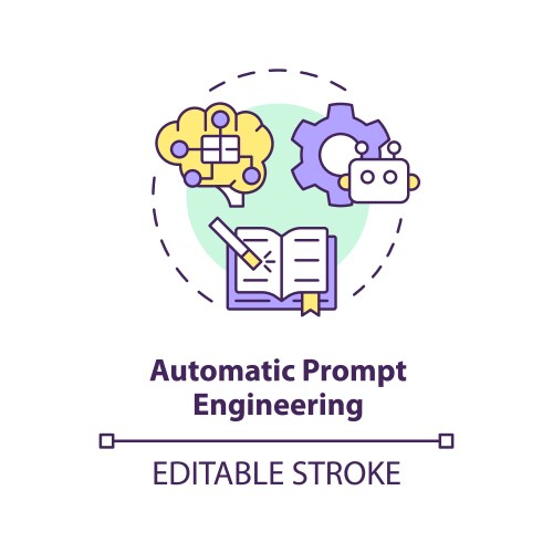 Prompt engineering multi color concept icons Vector Image