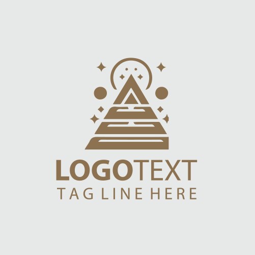 Pyramid logo Royalty Free Vector Image - VectorStock