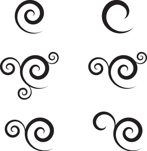 Spiral swirls speed circular symbol twisted Vector Image