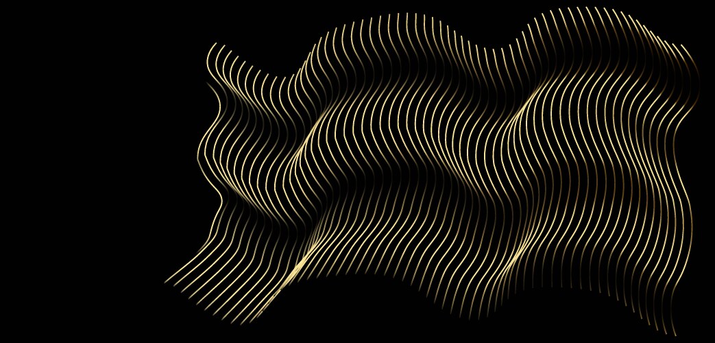 Flowing Dots Particles Wave Pattern 3d Curve Vector Image