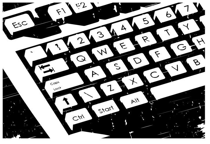 Switch and keycap for mechanical keyboard Vector Image