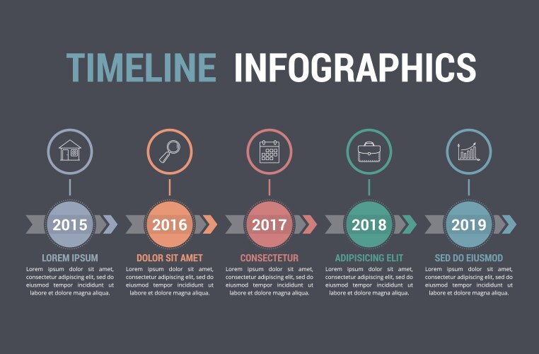 Timeline Vintage Vector Images within Infographics (99)