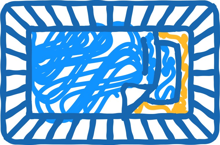 Window top view icon doodle Royalty Free Vector Image