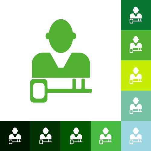 Flat icon people and a business key topic Vector Image
