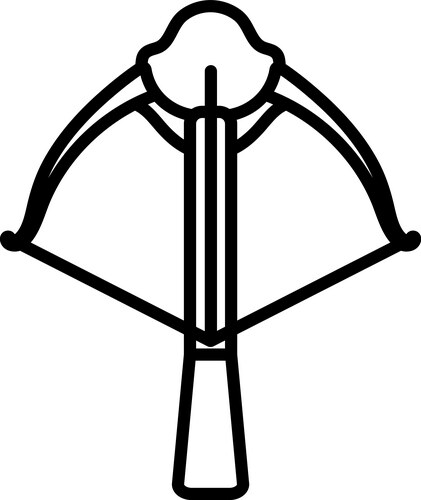 Icon of crossbow Royalty Free Vector Image - VectorStock