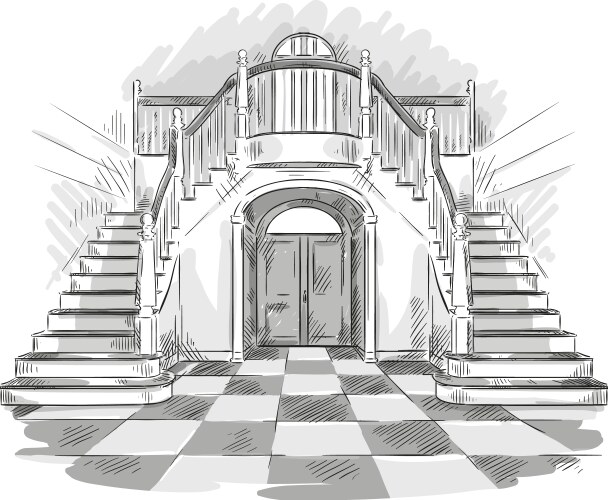 Palace hall Royalty Free Vector Image - VectorStock