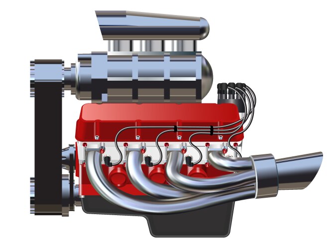 Hot rod engine Royalty Free Vector Image - VectorStock