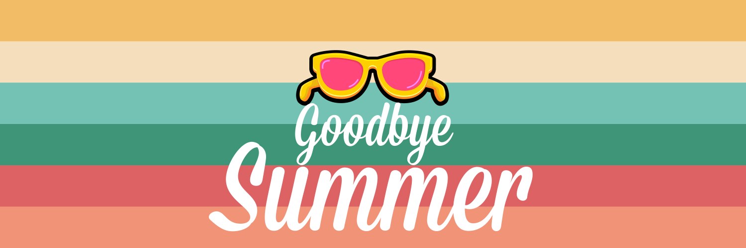 Super goodbye summer banner with text Royalty Free Vector