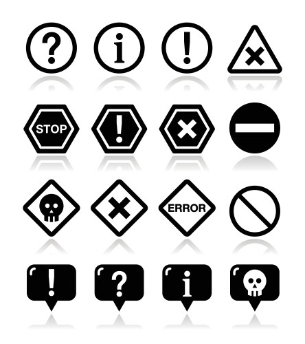 No presents red warning signs Royalty Free Vector Image