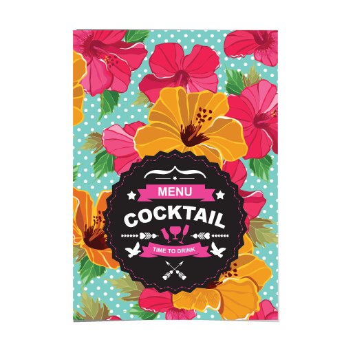 Cocktail bar menu template design Royalty Free Vector Image