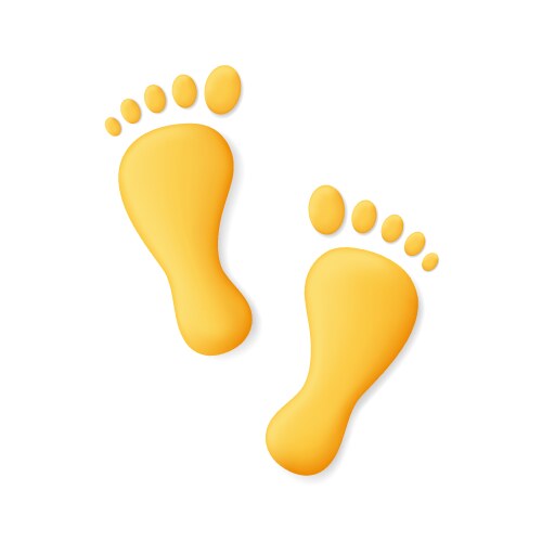 Footprint - human foot print Royalty Free Vector Image